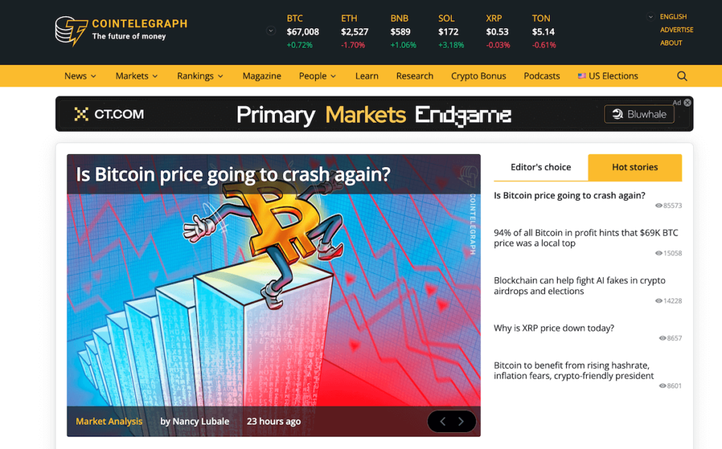 Cointelegraph » News About Bitcoin & more - Review